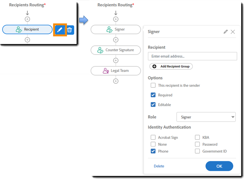 Configure a new sending workflow